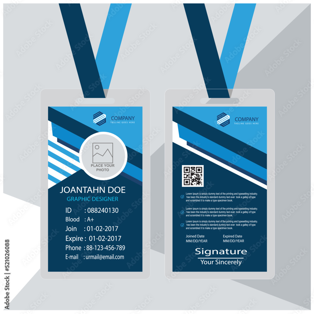 best id card, Professional Employee ID card, Business Id Card, Creative ...