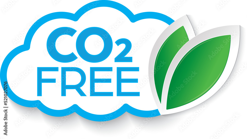 CO2 free clean air symbol Stock Vector | Adobe Stock