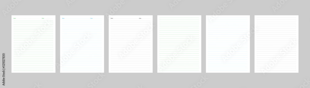 Creative vector illustration of realistic square, lined paper blank ...