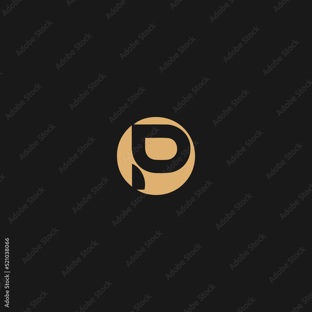Initial Circle P Logo With Creative Modern Business Typography Vector ...