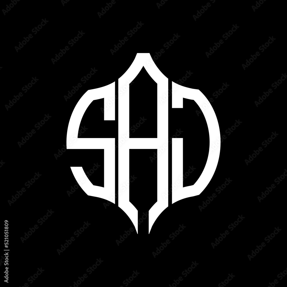SAJ letter logo. SAJ best black background vector image. SAJ Monogram ...