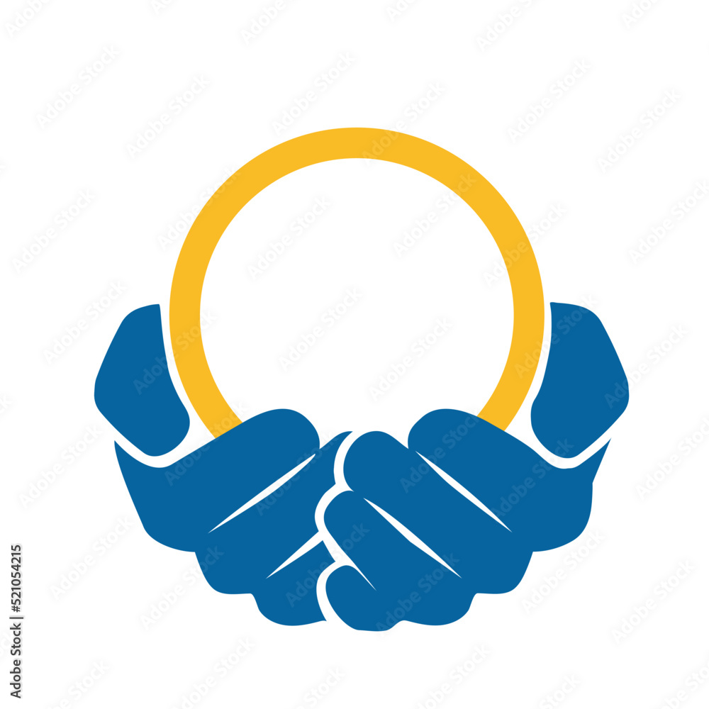 Hand Save Creative Concept Logo Design Template Stock Vector | Adobe Stock