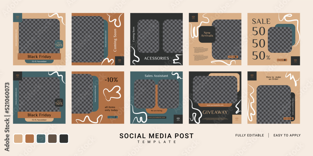 social media post feed, instagram feed, instagram template, instagram ...