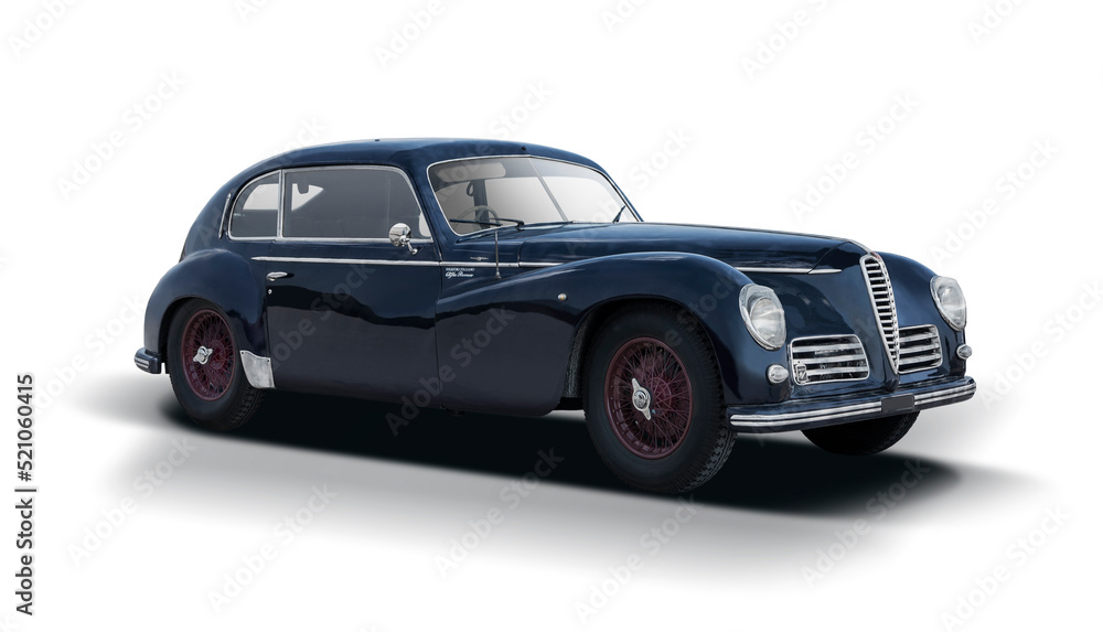 Alfa Romeo 6C Freccia d oro classic car isolated on white background, 8 ...