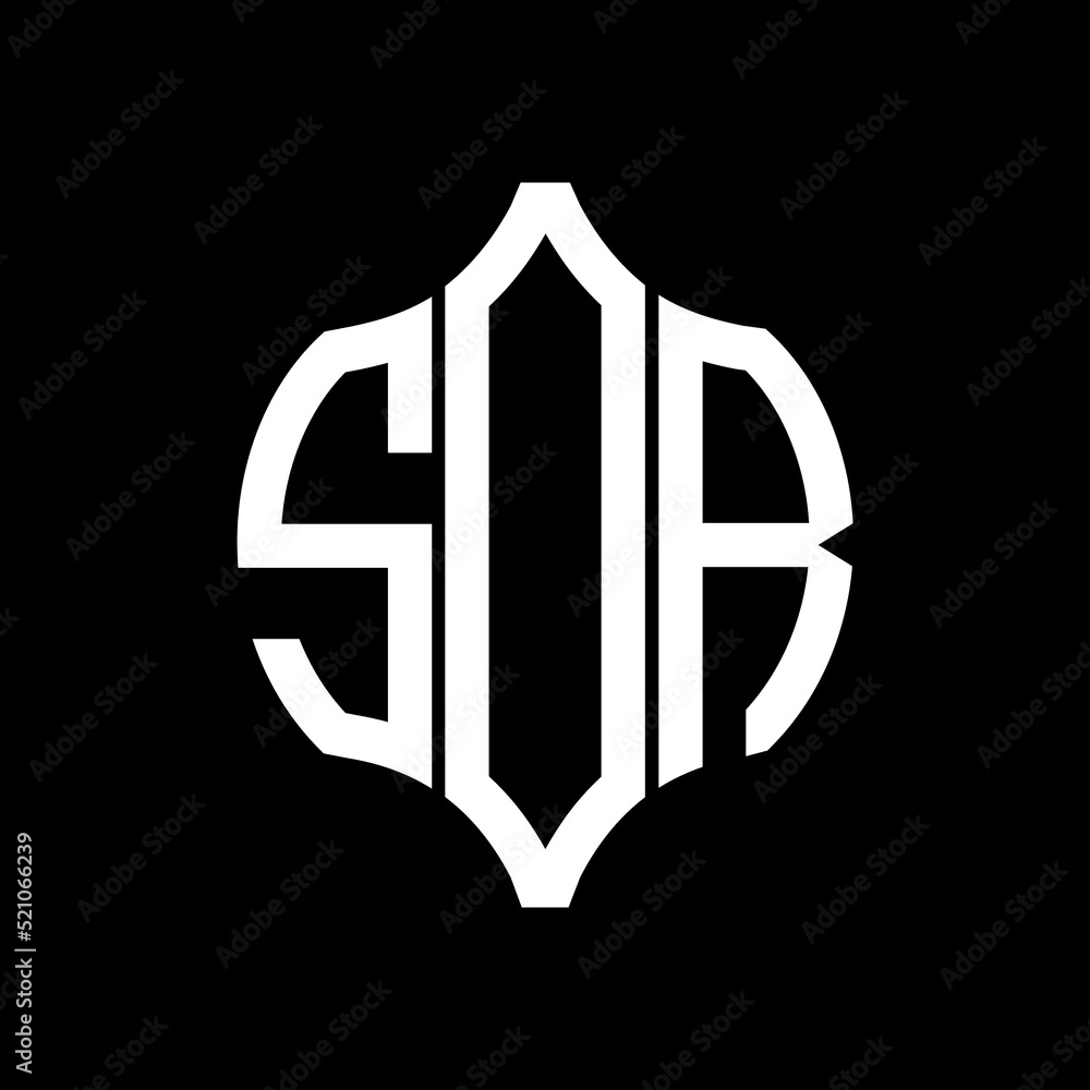 Vecteur Stock SOR letter logo. SOR best black background vector image ...