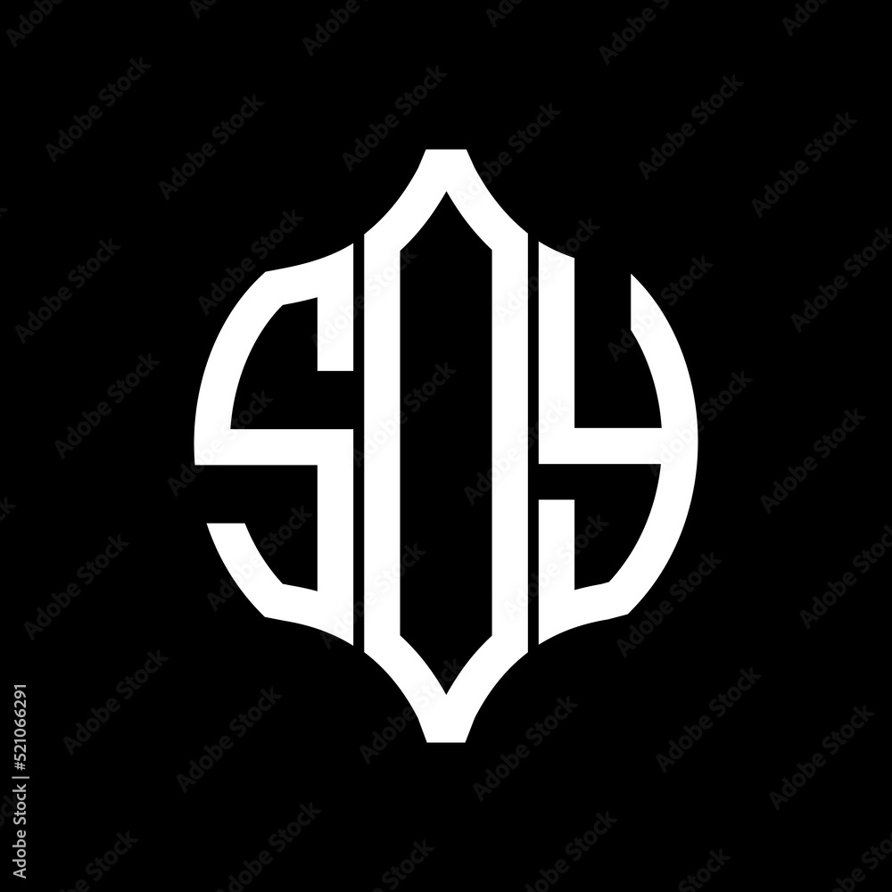 SOY letter logo. SOY best black background vector image. SOY Monogram ...