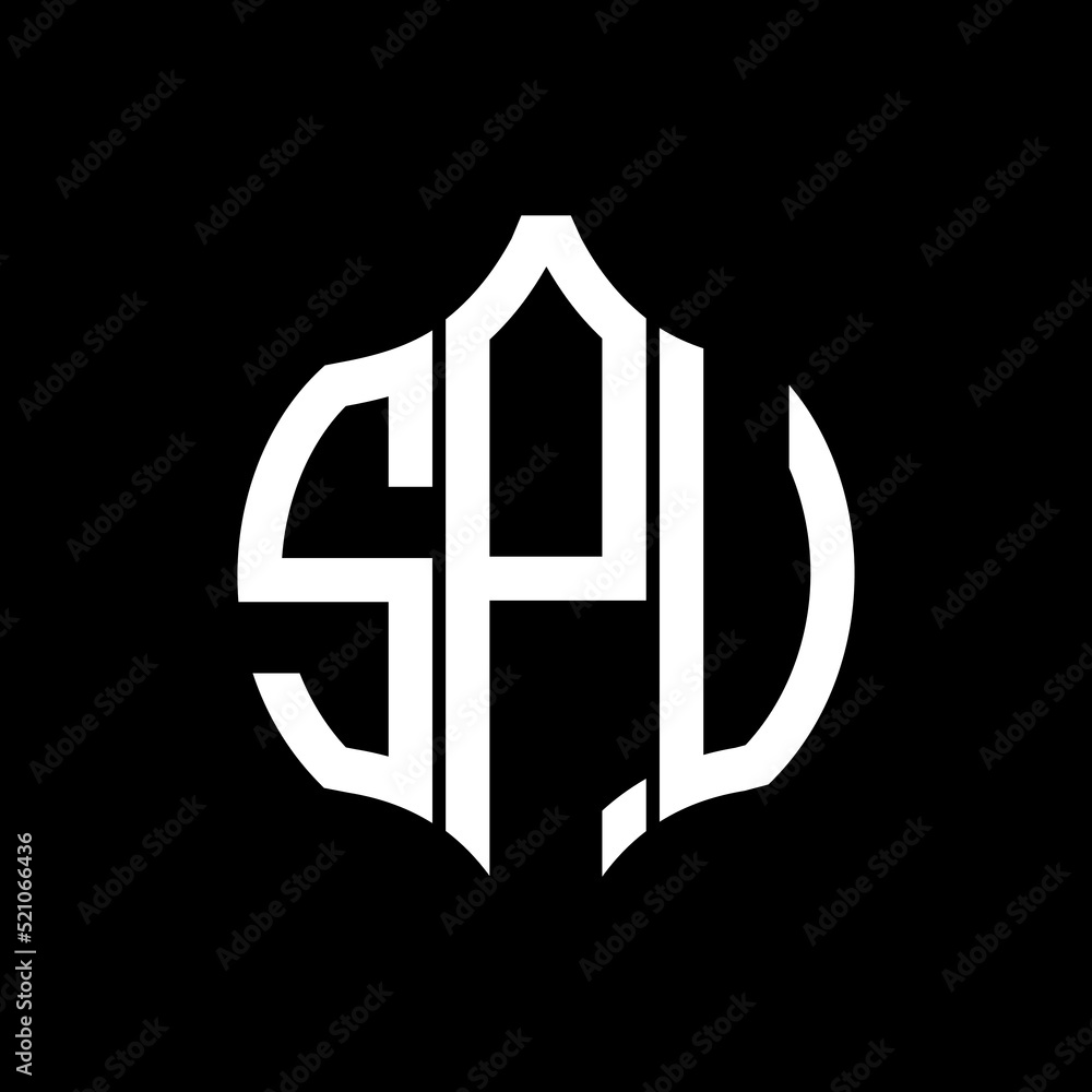 SPV letter logo. SPV best black background vector image. SPV Monogram ...