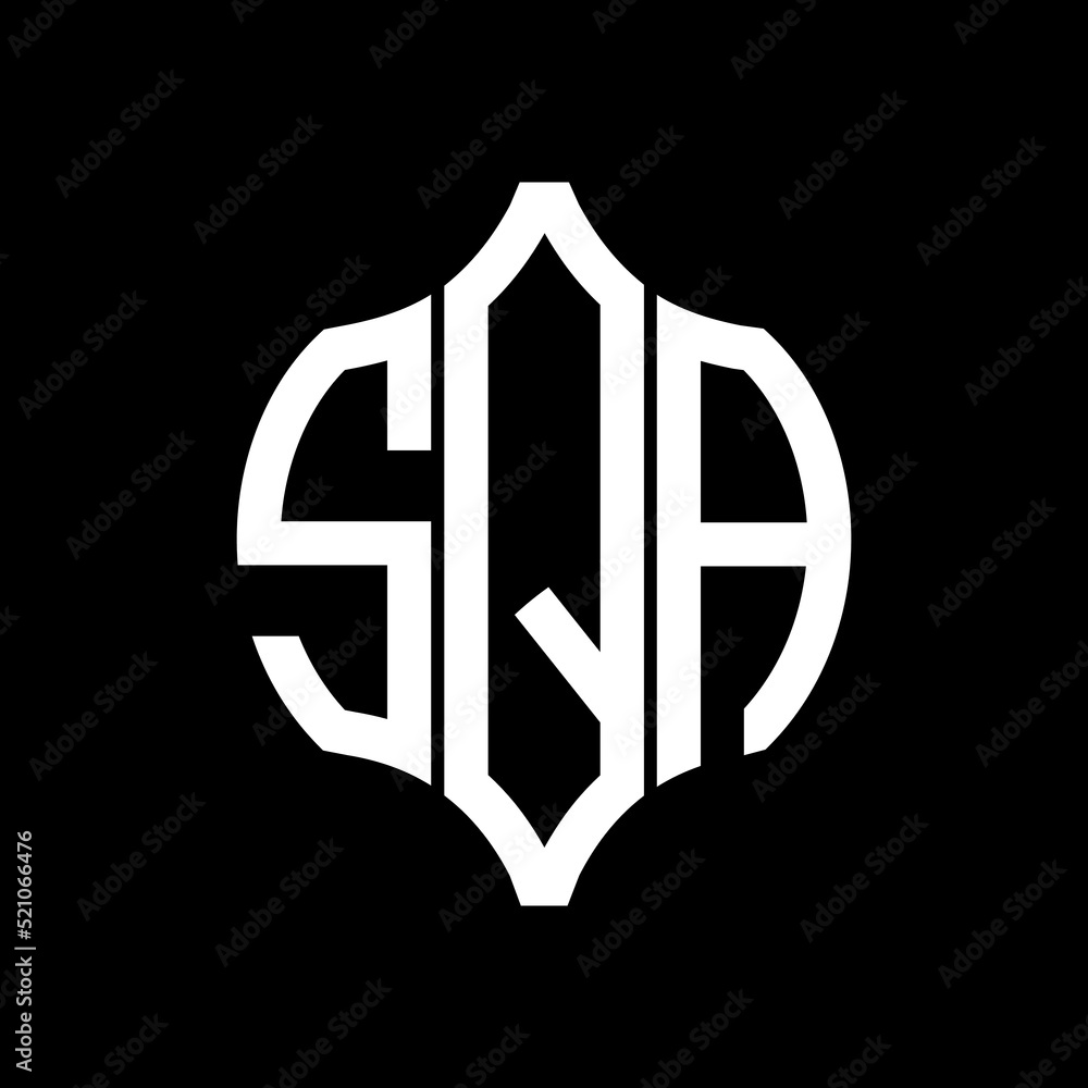 SQA letter logo. SQA best black background vector image. SQA Monogram ...