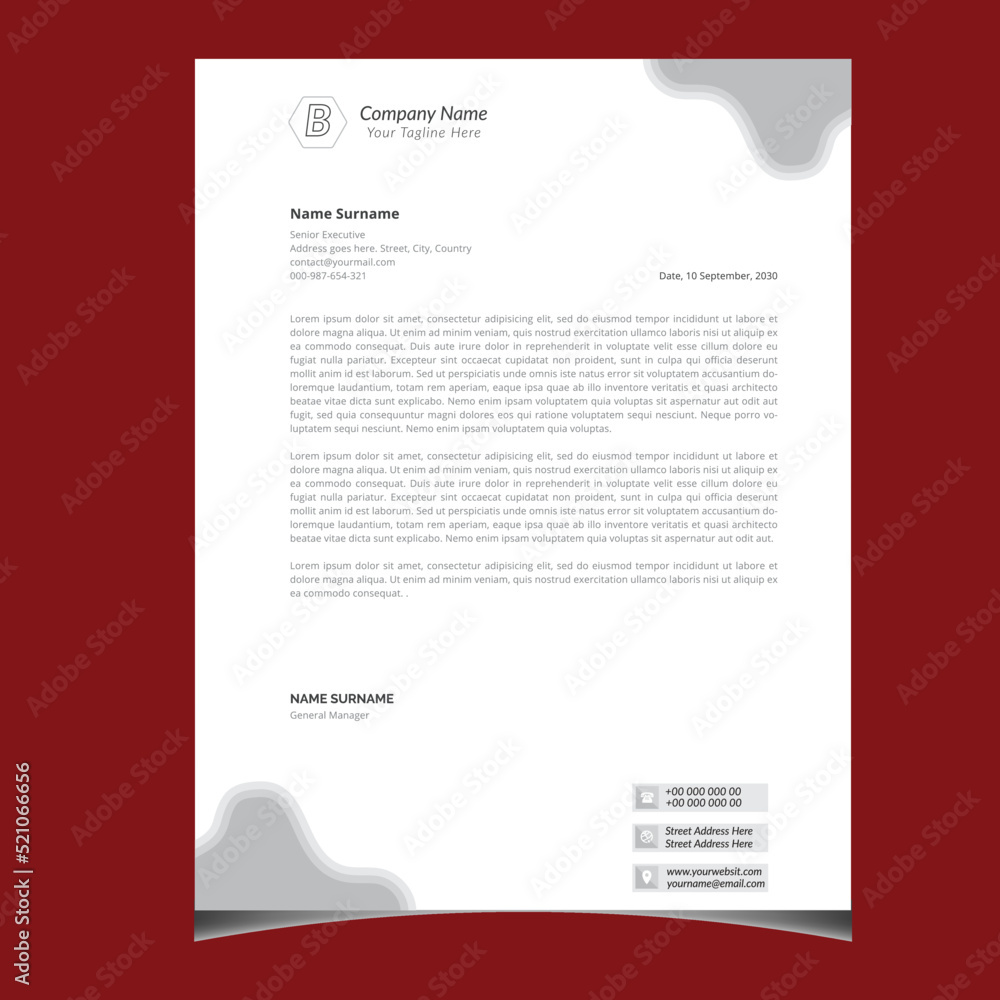 Letter Head Design, Business latter head creative letterhead design ...