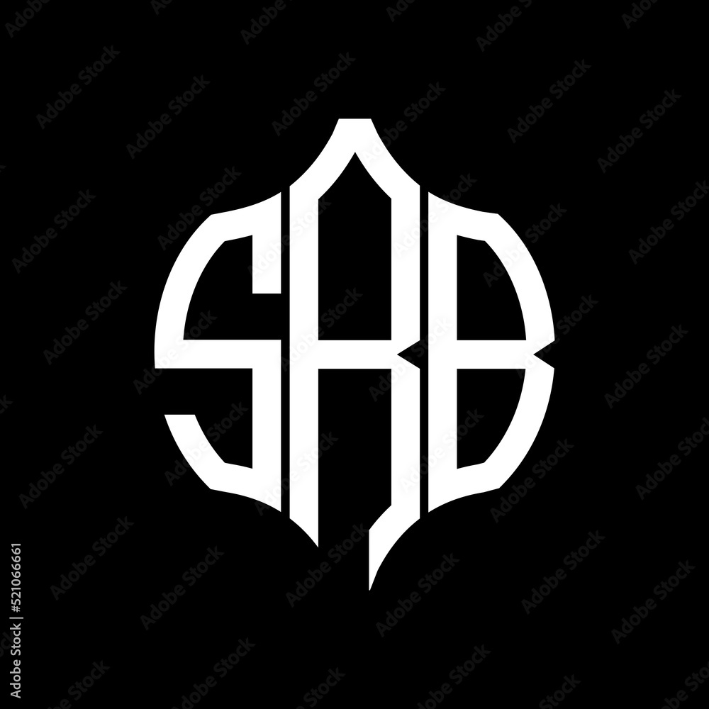 SRB letter logo. SRB best black background vector image. SRB Monogram ...