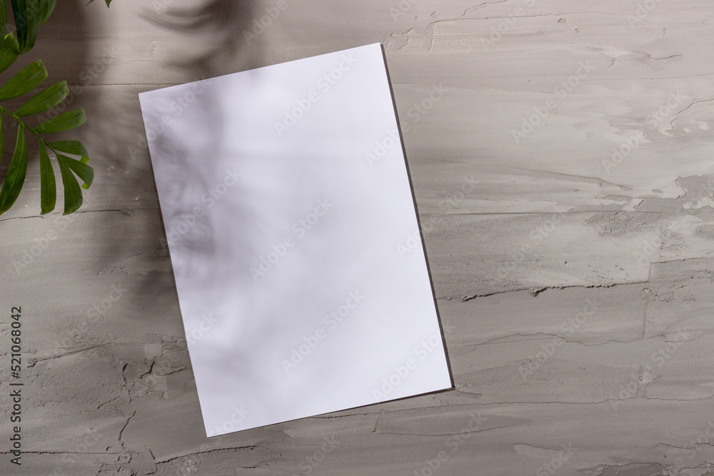 Mockup with blank vertical sheets of paper with copy space. Hard ...