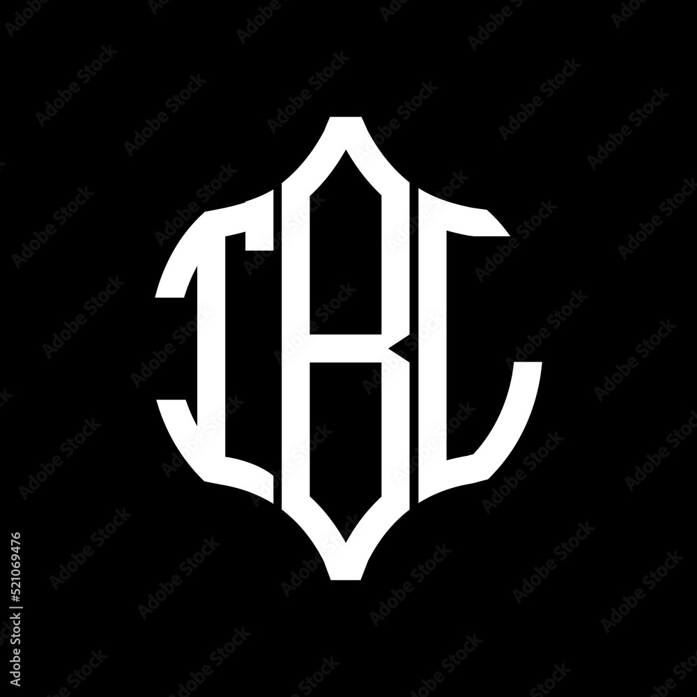 TBL letter logo. TBL best black background vector image. TBL Monogram ...