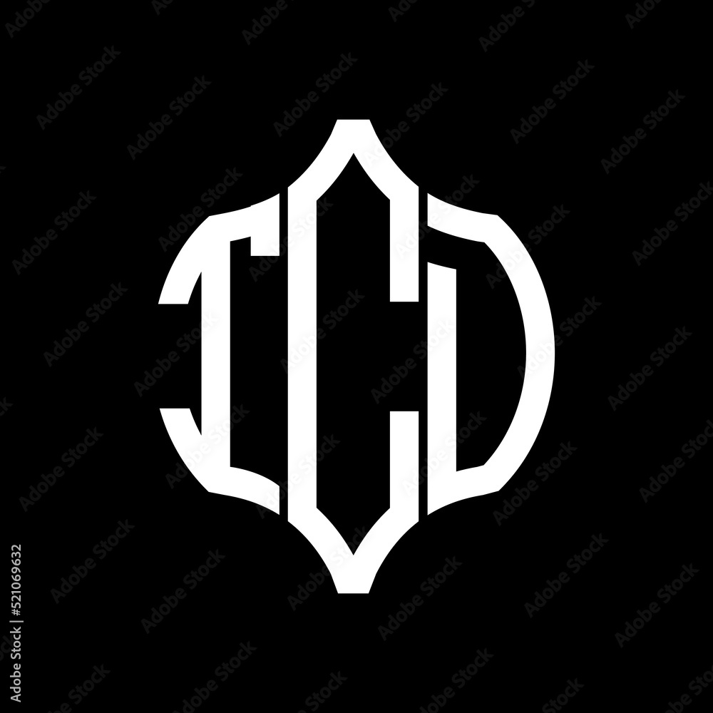 Vecteur Stock TCD letter logo. TCD best black background vector image ...