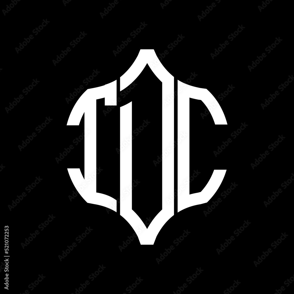 TDC letter logo. TDC best black background vector image. TDC Monogram ...