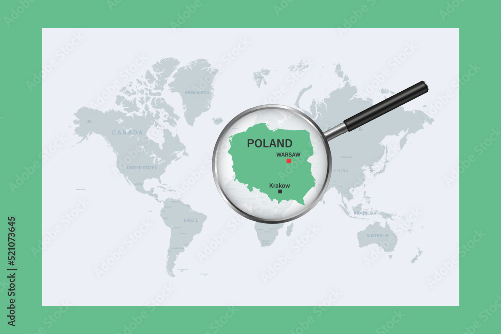 poland on a world map