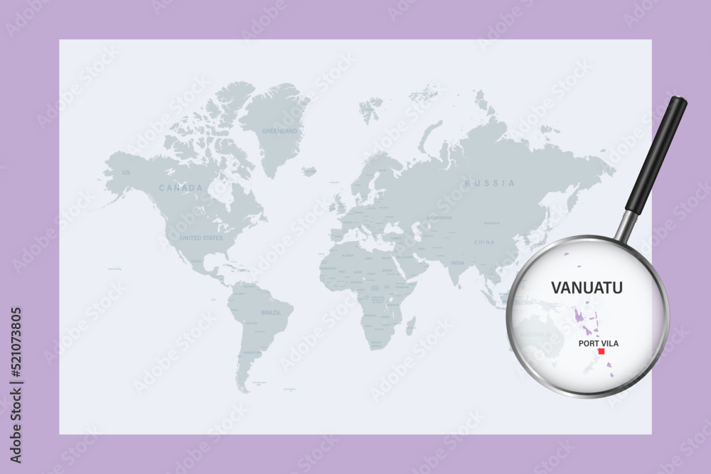 Vanuatu physical map
