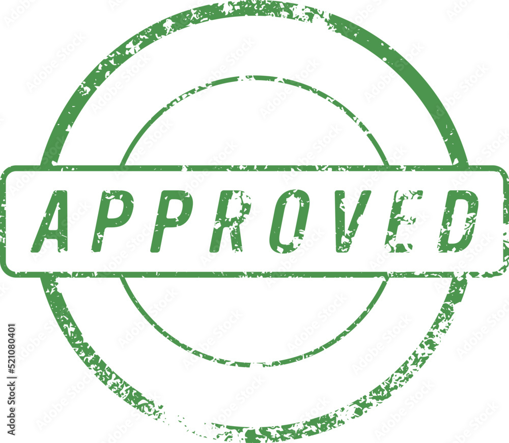Approved stamp mark clip art Stock Vector | Adobe Stock