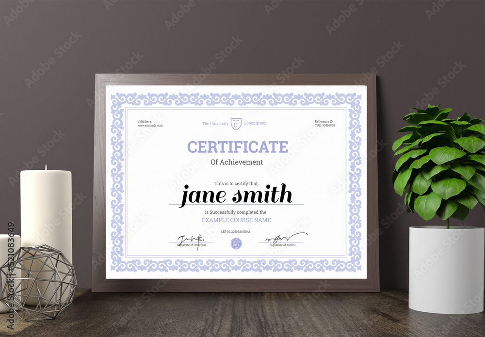 Creative Diploma Certificate Stock Template | Adobe Stock