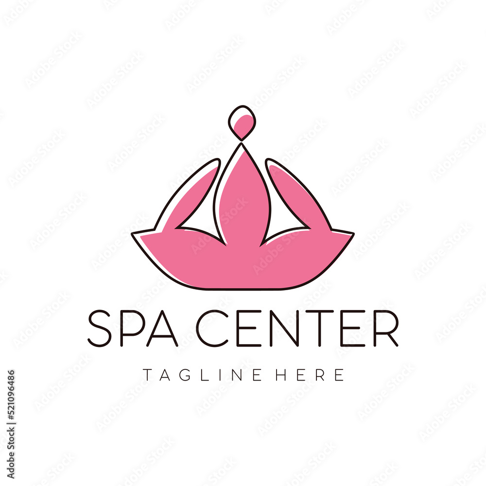 Spa logo design. spa symbol concept. Abstract emblem, design concept ...