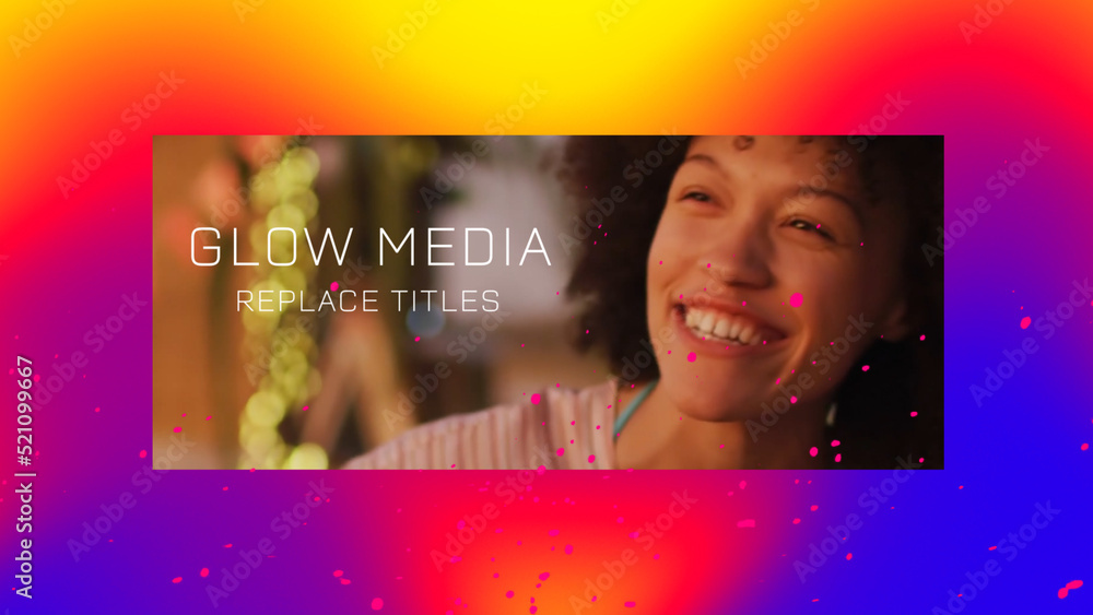 Gradient Glow Media Replacement Titles Stock Template | Adobe Stock