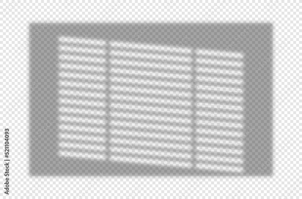 Realistic 3D shadows. Shade from blinds, open window, beam of light ...