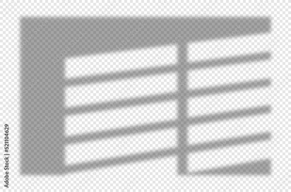 Realistic 3D shadows. Unusual window opening, light breaks through ...