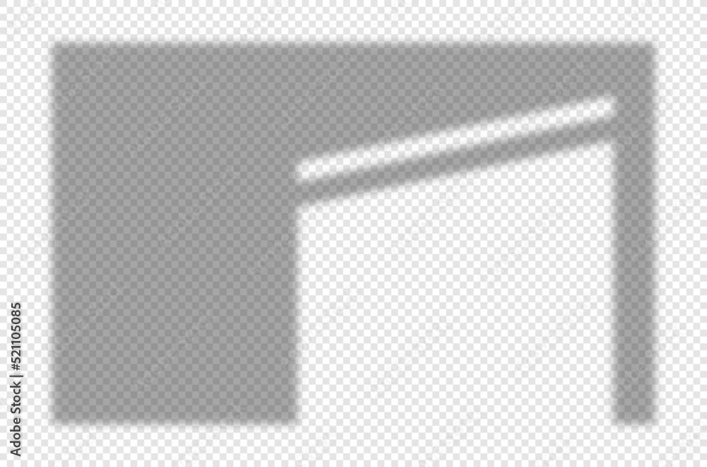 Realistic 3D shadows. Unusual window opening, special soft light ...