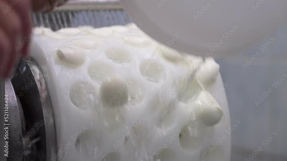 Vidéo Stock Manufacture Production and Making Process of Mozzarella ...