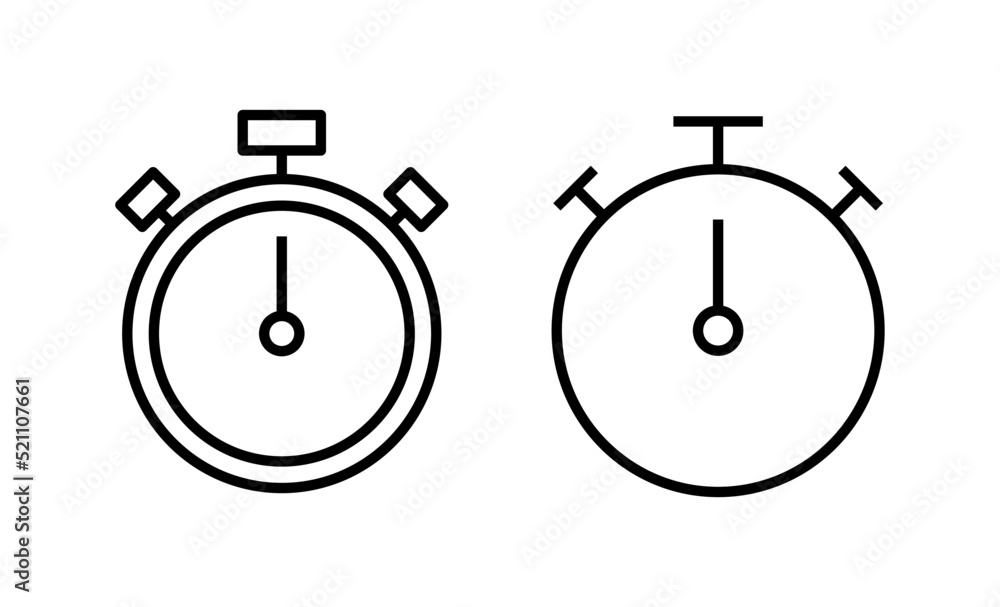 Stopwatch icon vector. Timer sign and symbol. Countdown icon. Period of ...