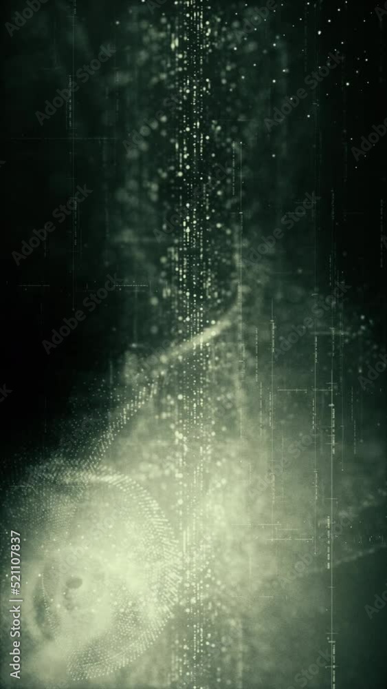 Vertical screen Format : Futuristic abstract de-focus Metaverse data ...