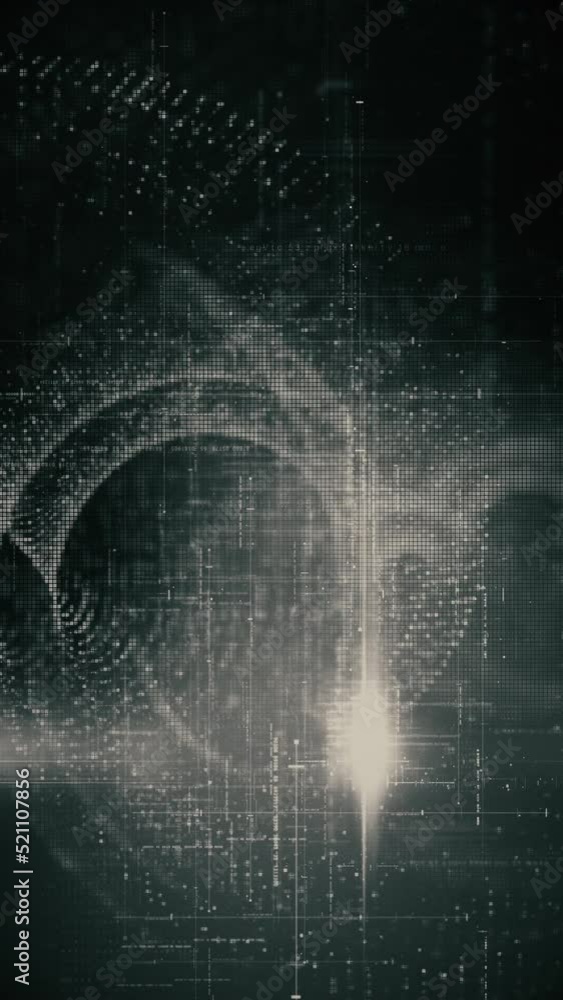 Vertical screen Format : Futuristic abstract de-focus Metaverse data ...