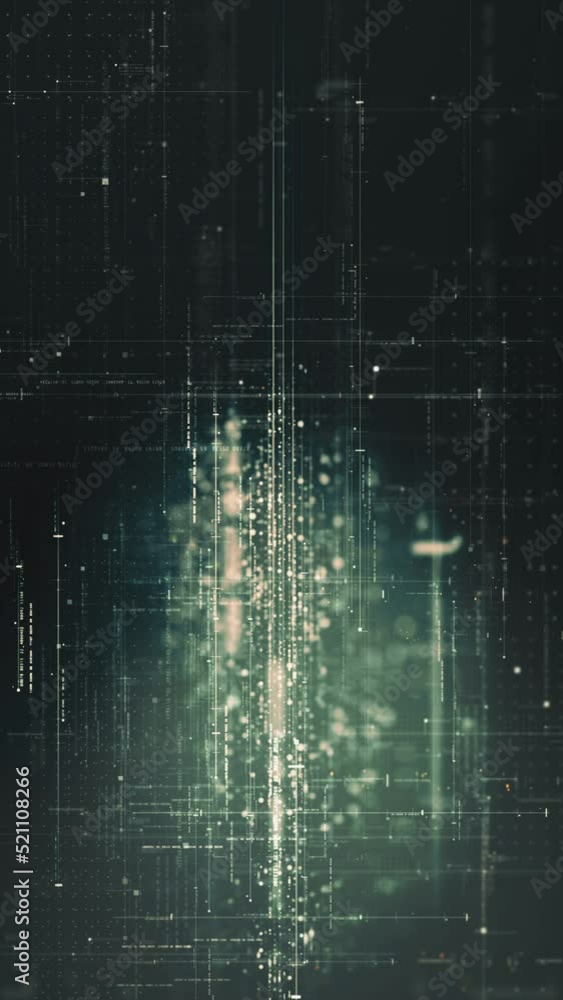 Vertical screen Format : Futuristic abstract de-focus Metaverse data ...