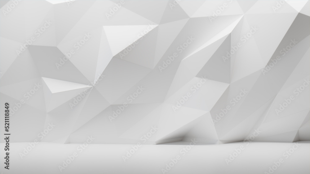 Contemporary Product Stage with White 3D Wall. Light Interior Design ...