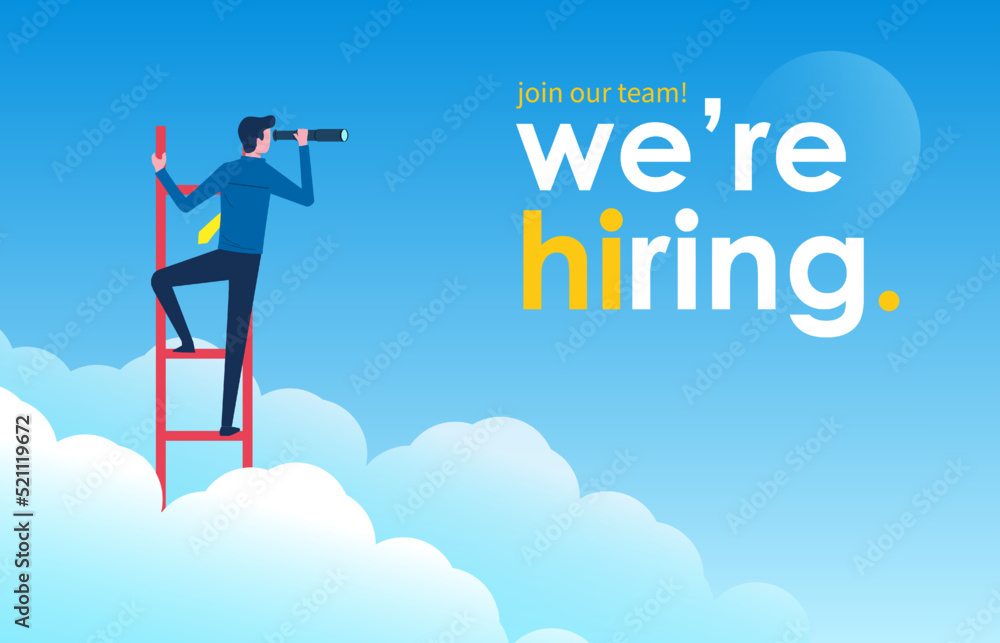 We are hiring concept. Job vacancy with creative design Stock Vector ...