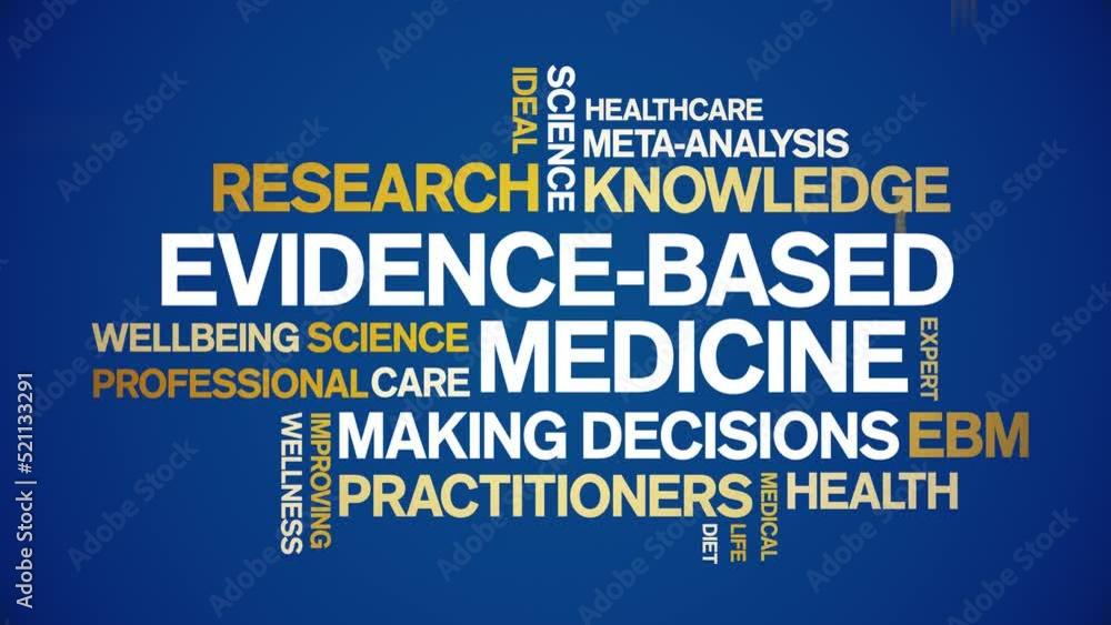 Evidence-Based Medicine animated tag word cloud;text design animation ...
