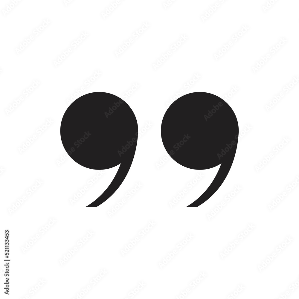 eps10 black vector quotation mark icon isolated on white background ...