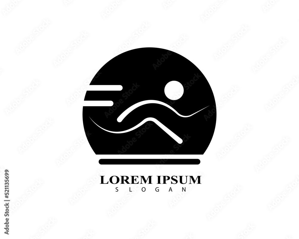 Running Logo Vector Icon Template Isolated Silhouette. Vector ...