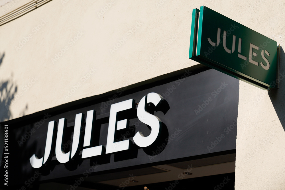 Jules logo brand and text sign of french chain clothing store shop ...