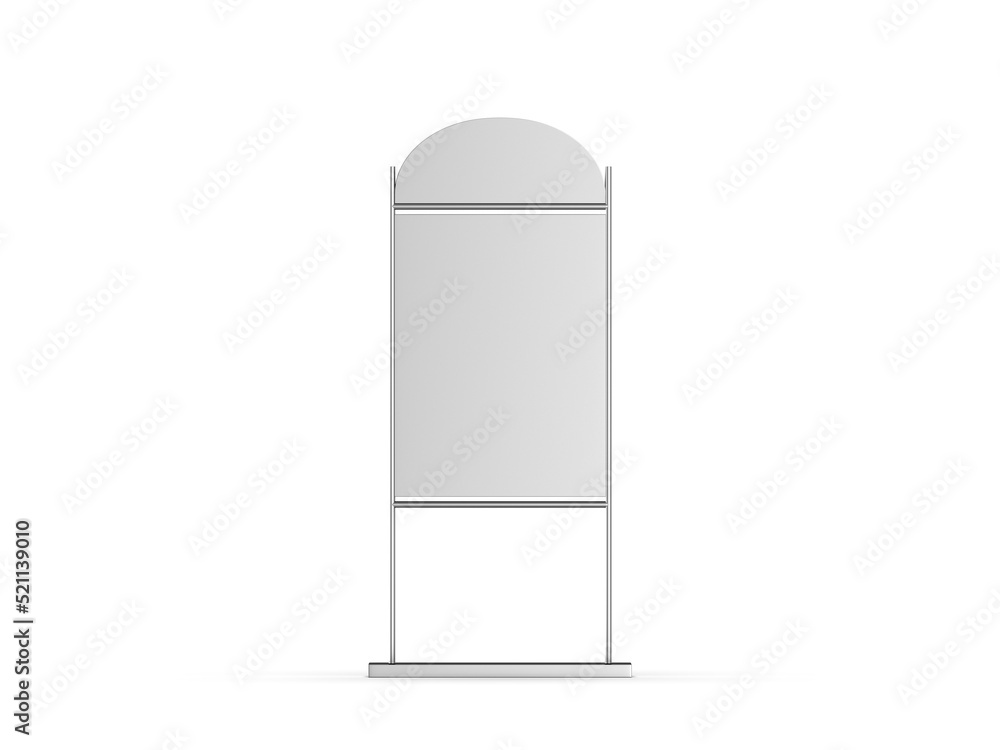 Standee display device advertising poster mock up template on isolated ...