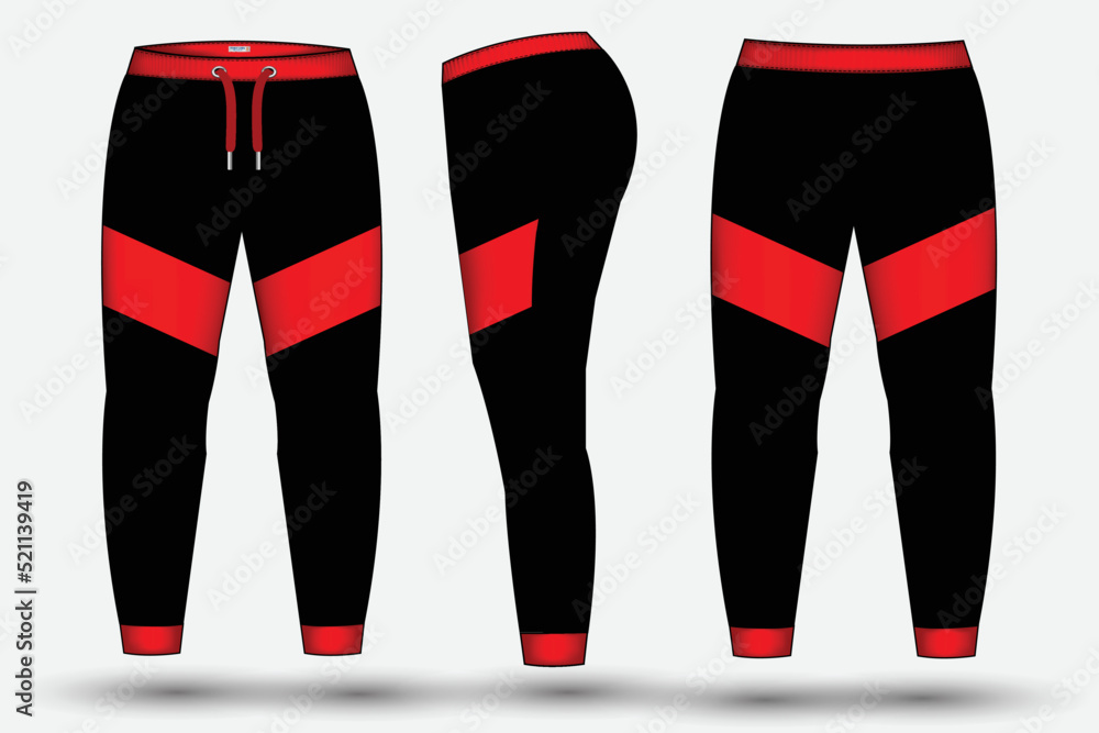 Trouser design template for technical fashion illustration and trousers ...