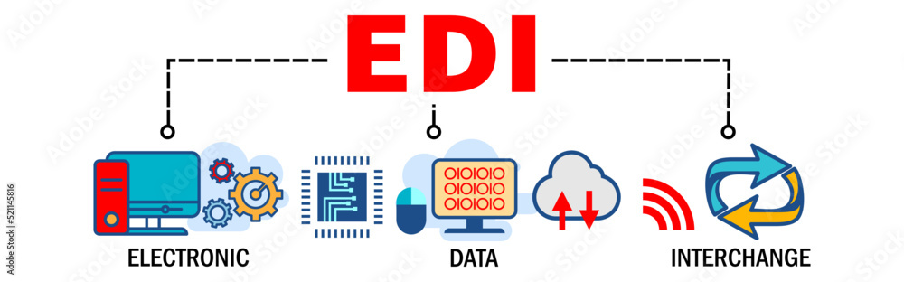 EDI - electronic data interchange concept. electronic data interchange ...