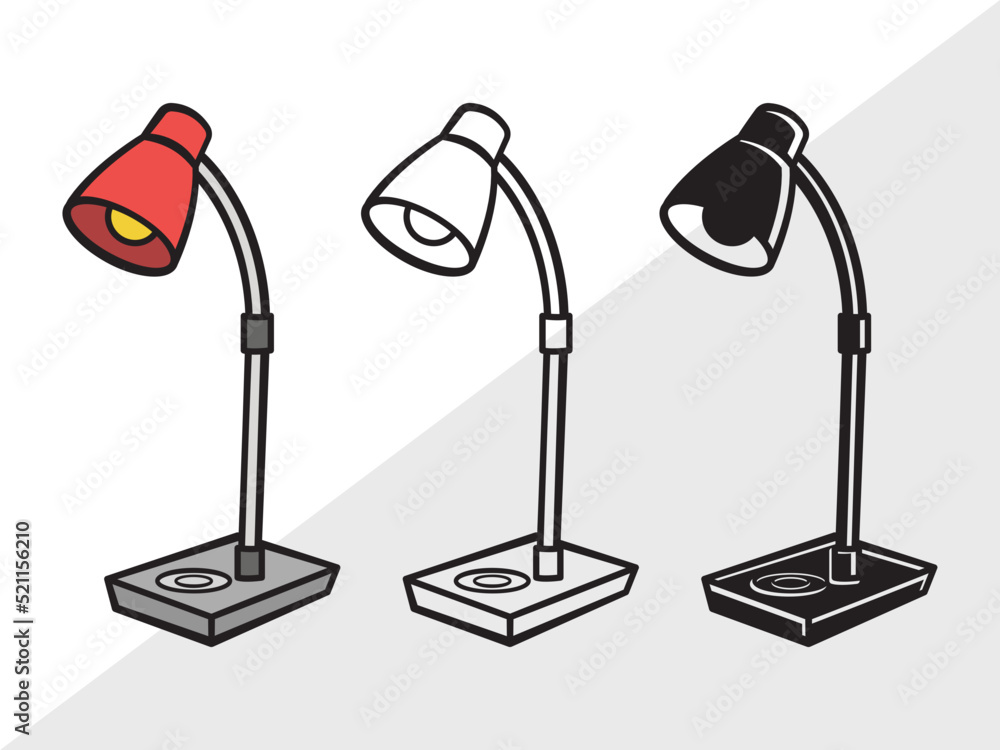 Desk Lamp Clipart SVG, Table Lamp Svg, Lamp Svg, Reading Lamp Svg ...