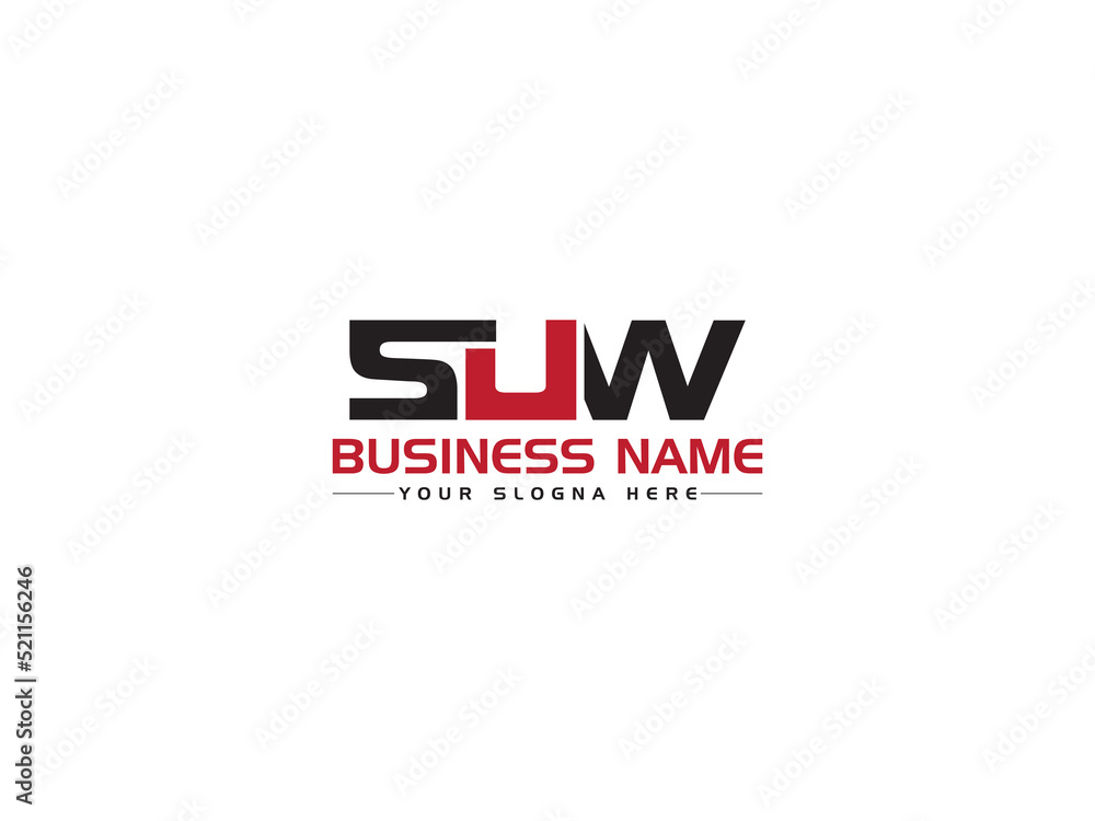 Letter SUW s u w Logo Icon Vector Image Design With Unique Three ...