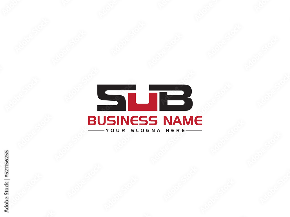 Letter SUB s u b Logo Icon Vector Image Design With Unique Three ...