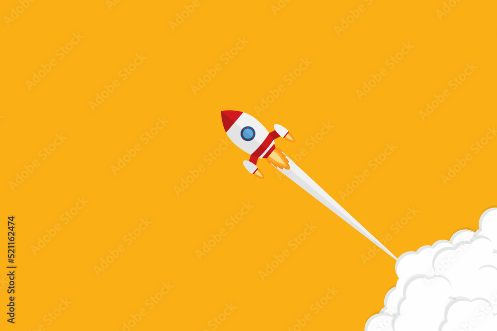 App launch. Startup vector concept, flat cartoon rocket or rocketship ... App launch. Startup vector concept, flat cartoon rocket or rocketship ...