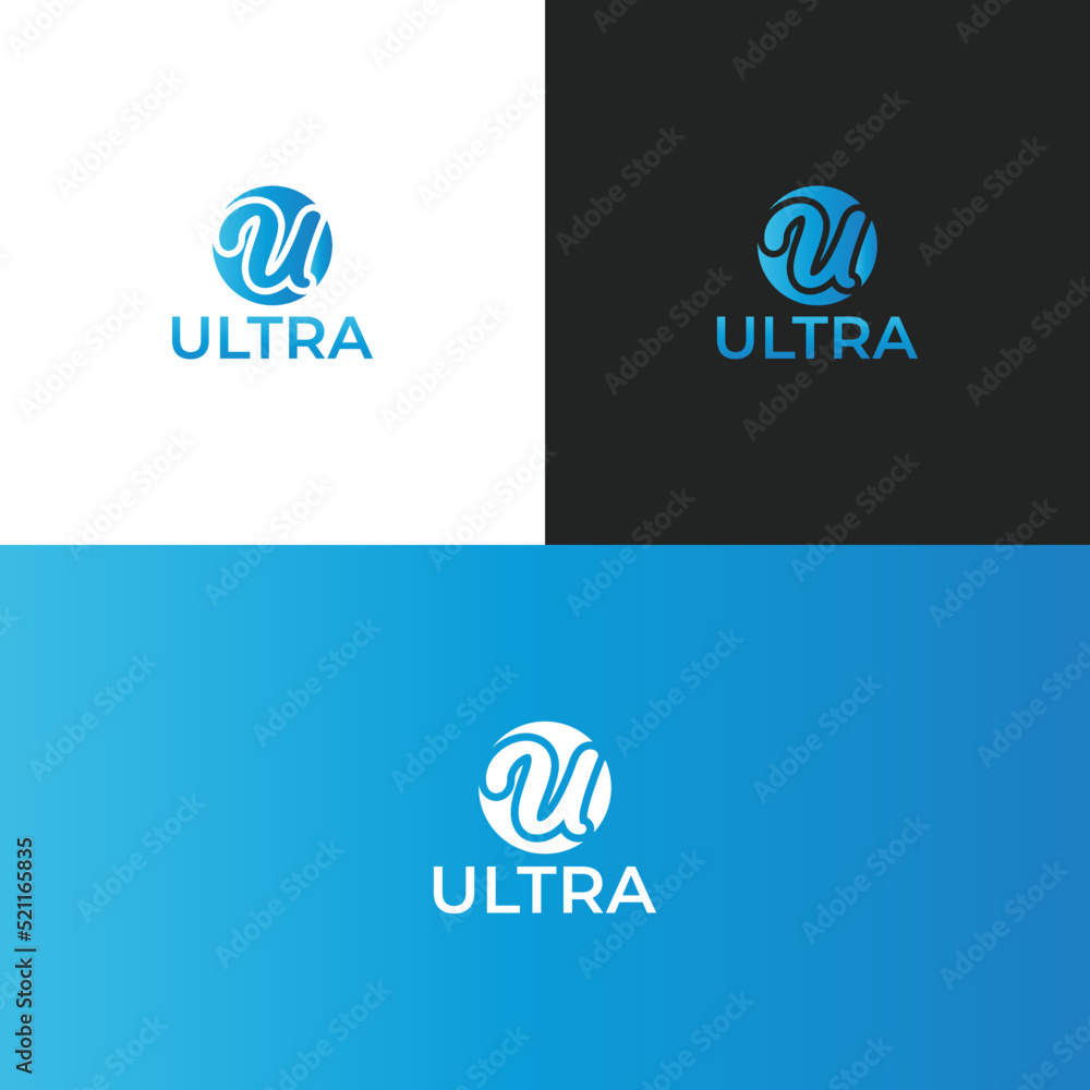 Ultra Logo Design Vector Illustration Stock Vector | Adobe Stock