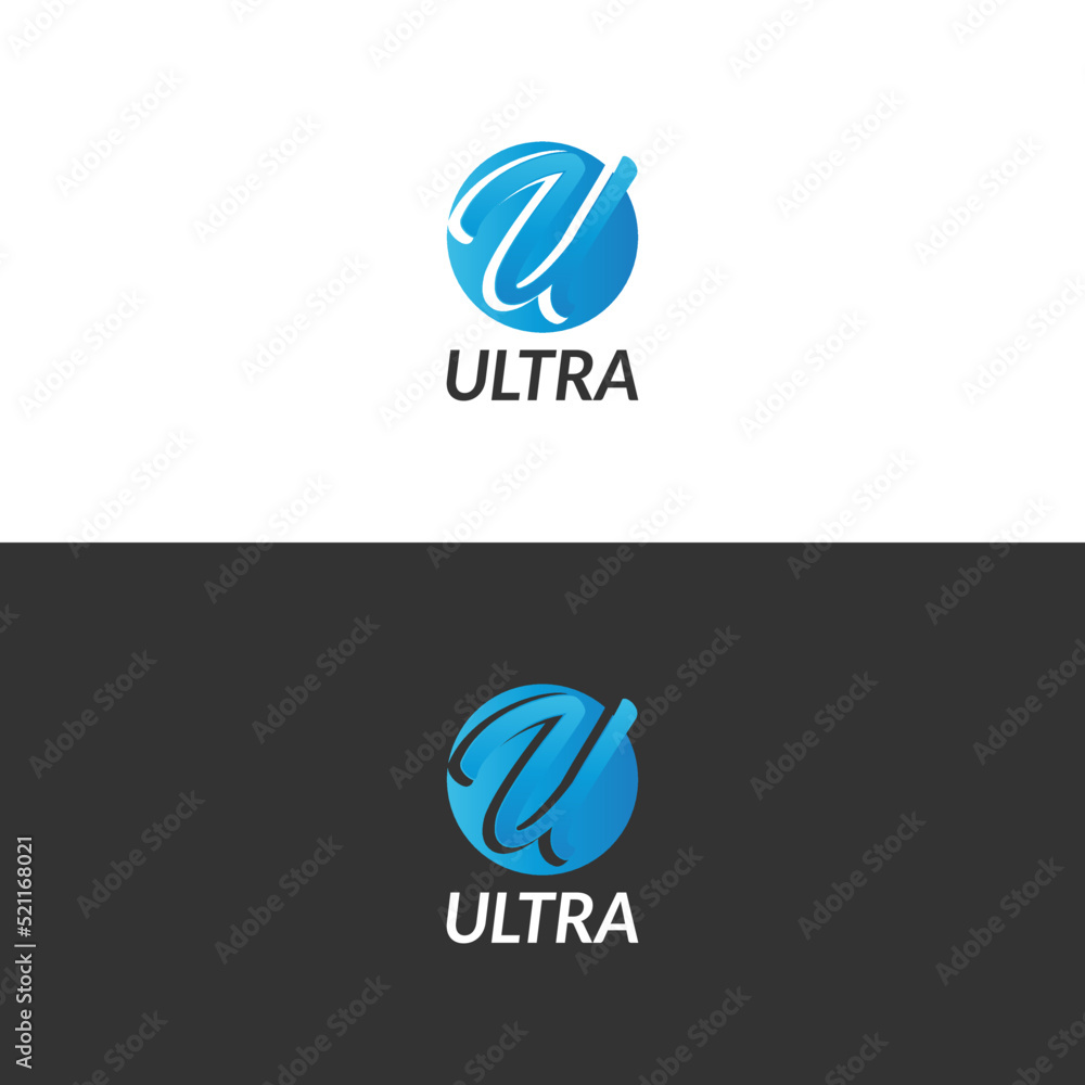 Ultra Logo Design Vector Illustration Stock Vector | Adobe Stock