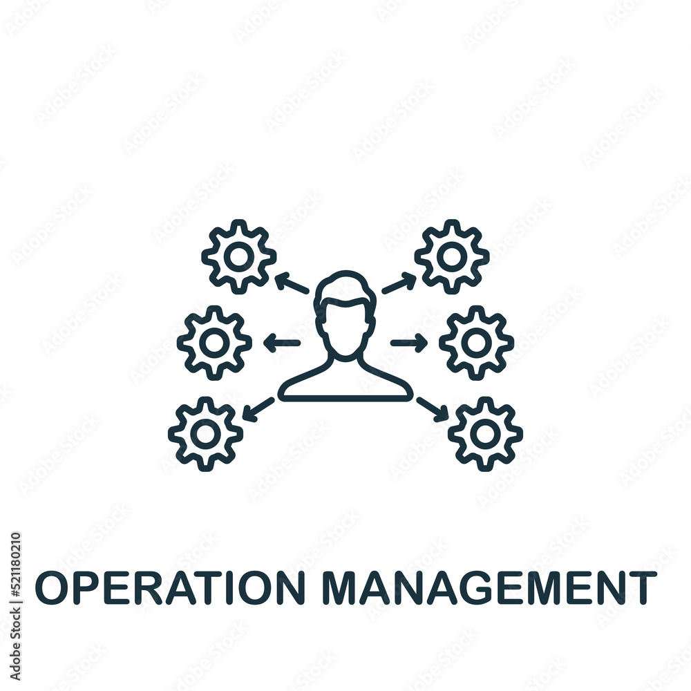 Operation Management icon. Monochrome simple icon for templates, web ...