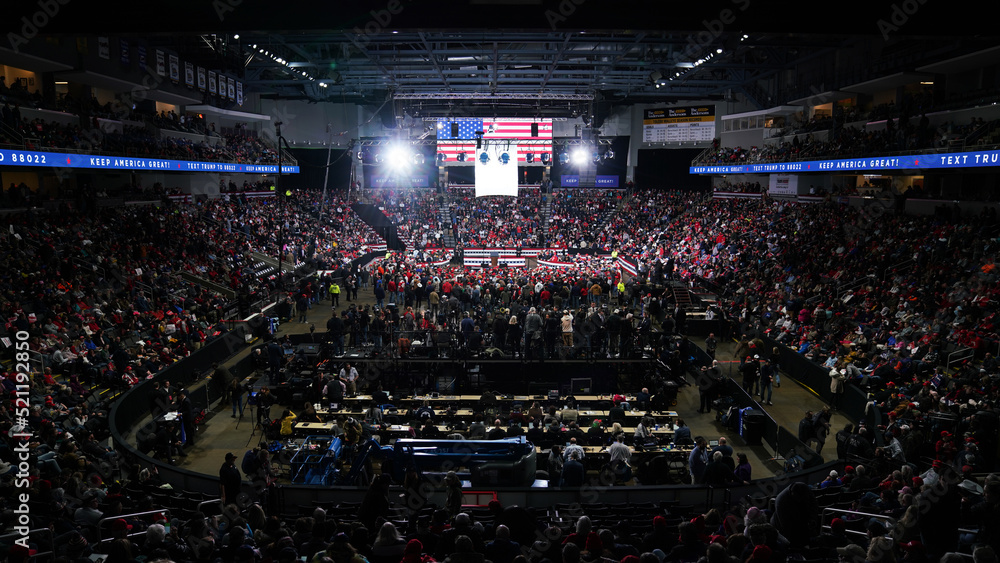 Crowd at the Donald Trump president MAGA rally in Toledo, OH Stock ...