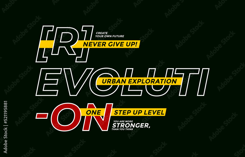 Revolution, vector illustration motivational quotes typography slogan ...